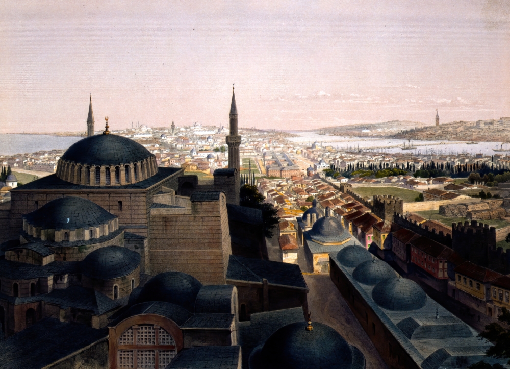 Panorama of Constantinople Church of Hagia Sophia - Classroom Clip Art
