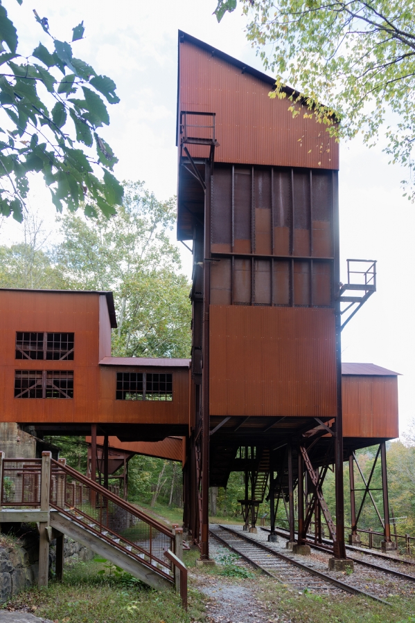 Part of the restored tipple and conveyor structure at Nuttallbur ...