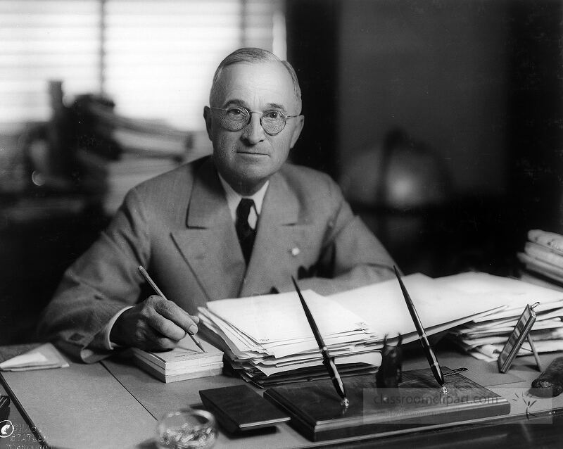 President Harry S Truman - Classroom Clip Art
