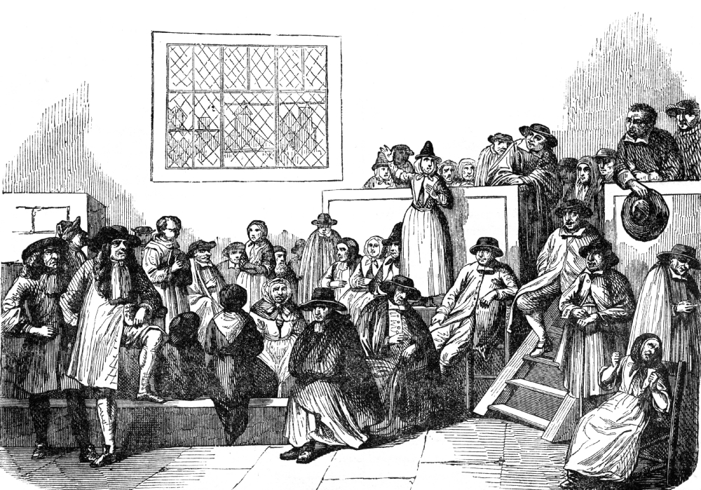 quaker meeting historical illustration - Classroom Clip Art