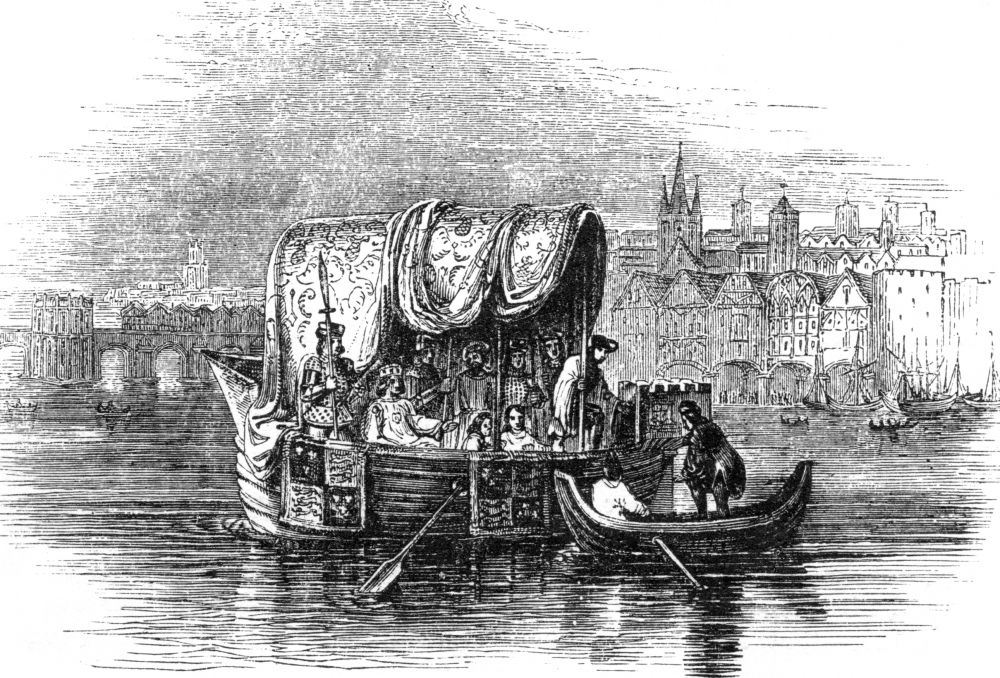 royal barge historical illustration - Classroom Clip Art