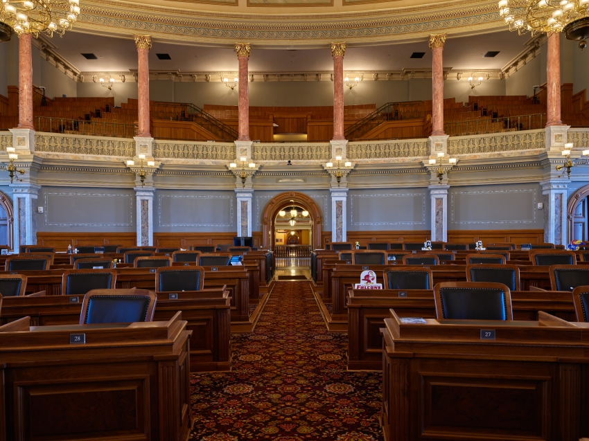 Senate Chamber of the capitol building of Kansa - Classroom Clip Art