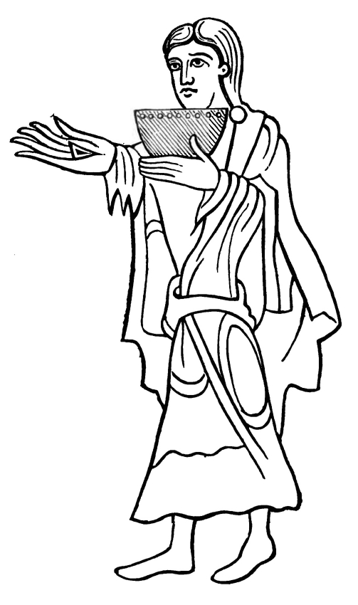 Irish Rotta Musical Instrument Illustration - Classroom Clip Art