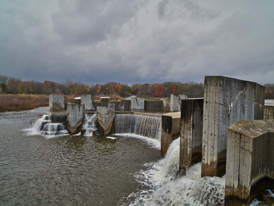 View of Stepping Stone Falls in Genesee Michigan - Classroom Clip Art