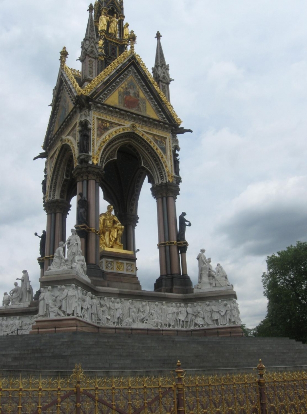 England-view of the Albert Memorial in Kensington Gardens London