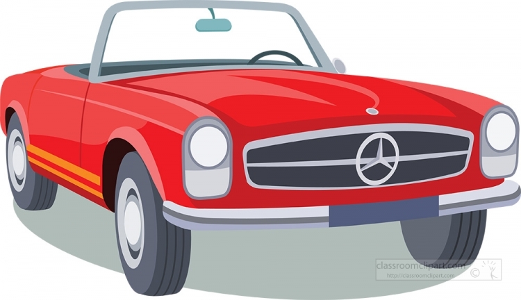 1960-mercedes-benz-190sl-convertible-clipart - Classroom Clip Art