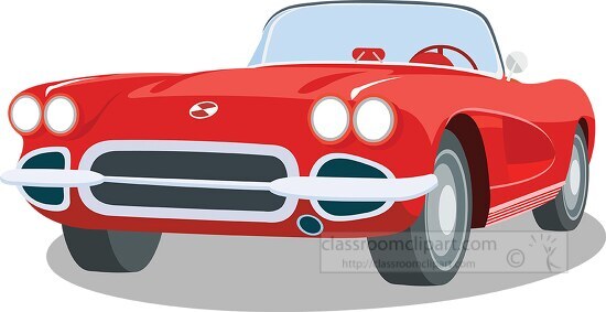1962-chevrolet-corvette-convertible-clipart - Classroom Clip Art