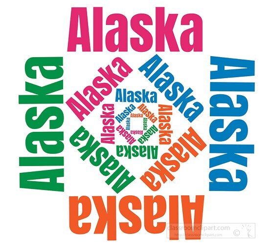 alaska text design logo - Classroom Clip Art
