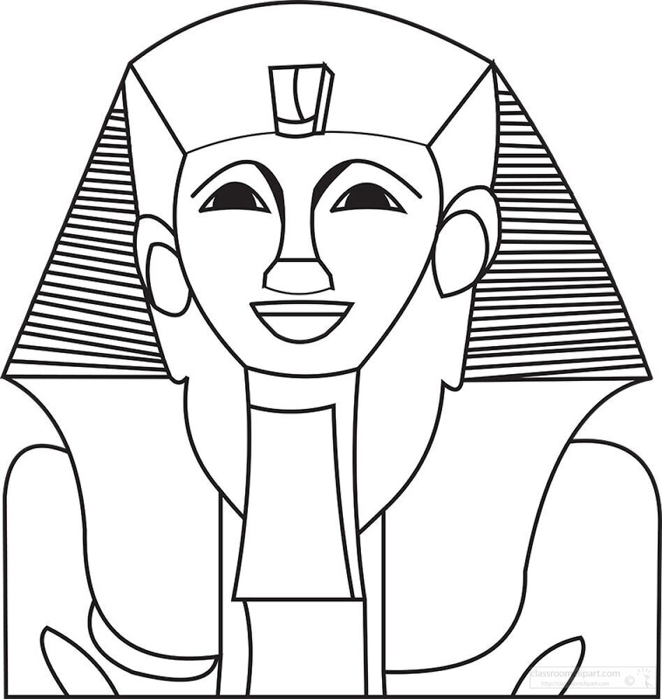 Free ancient egyptian statue of god clipart black outline clipart ...