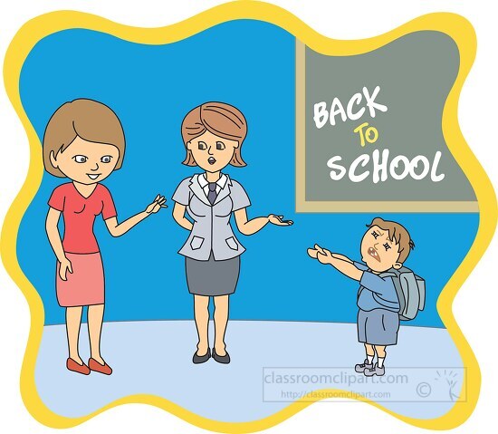 back tos school teacher student 16 - Classroom Clipart