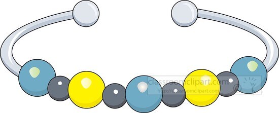 beaded silver braclet jewelry - Classroom Clip Art
