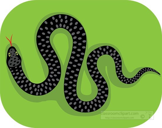 Black Racer non venomous harmless Snake Reptile Clipart - Classroom ...