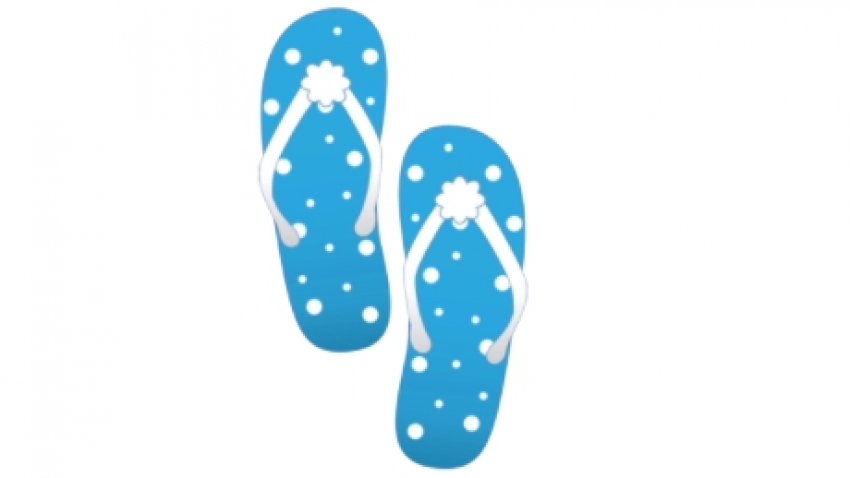 blue green summer sandals animation - Classroom Clip Art