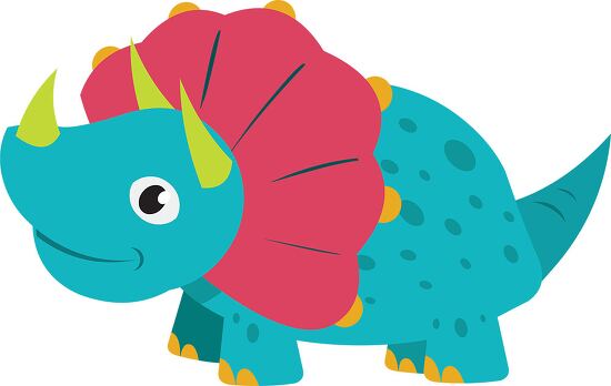 cute triceratops dinosaur clipart - Classroom Clip Art