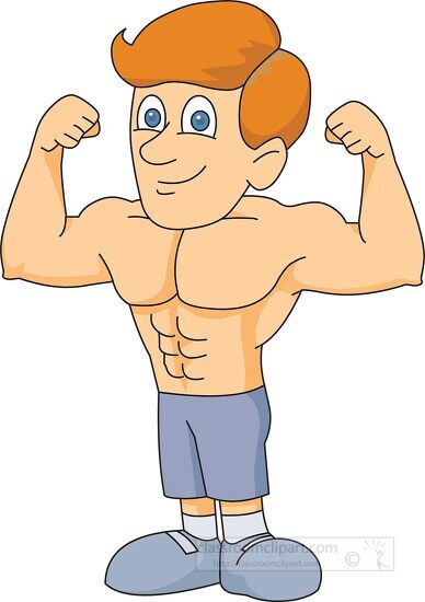 bodybuilder muscles - Classroom Clip Art
