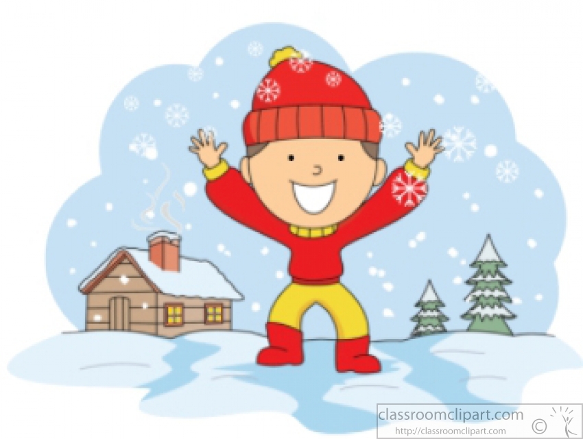 Free boy in snow animated - Classroom Clipart