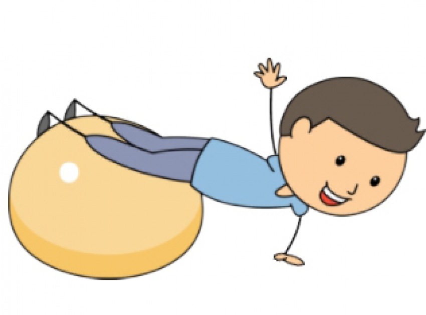 boy with exercise ball animated clipart - Classroom Clip Art