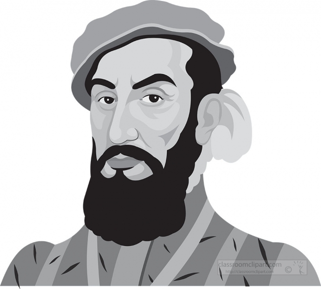 cabeza de vaca explorer gray color clipart - Classroom Clip Art