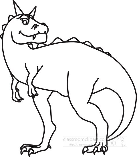 carnotaurus black outline clipart 49 - Classroom Clip Art