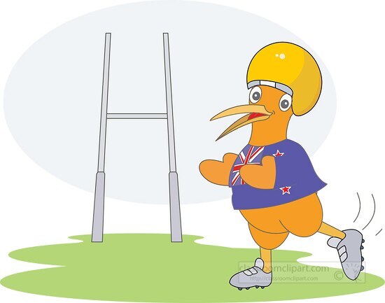 Rugby Clipart-cartoon kiwi rugby player new zealand clipart