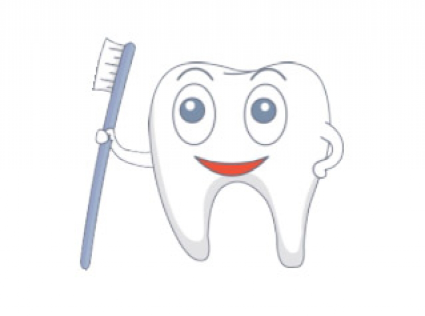 cartoon tooth holding toothbrush animation - Classroom Clip Art