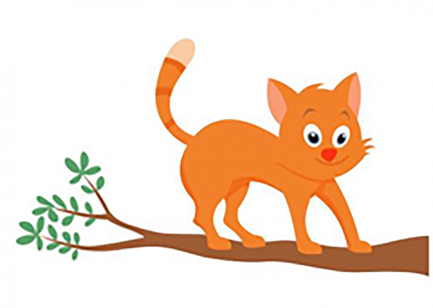 cat on tree animation - Classroom Clipart