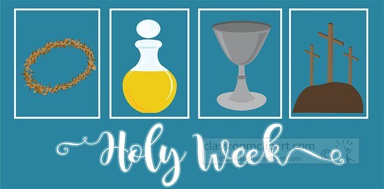 Free celebration of holy week with chalice cross christian clipart ...