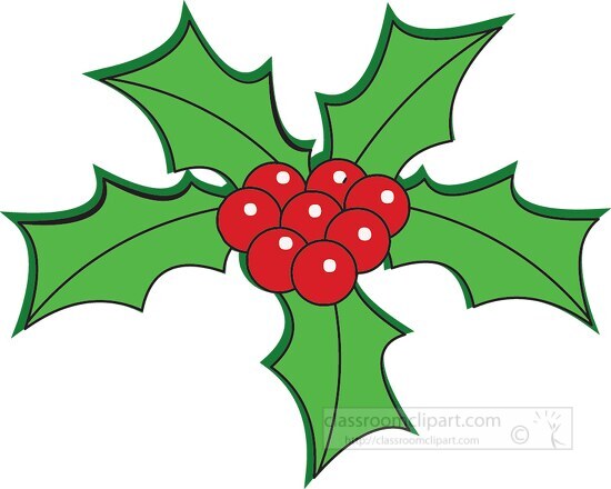 christmas holly 2 - Classroom Clip Art