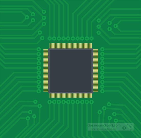 Free circuit board to connect electronic components clipart - Classroom ...