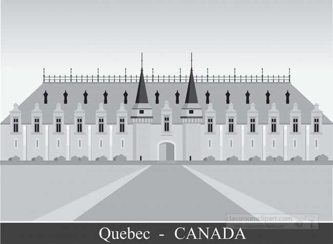 city quebec canada gray color clipart - Classroom Clip Art