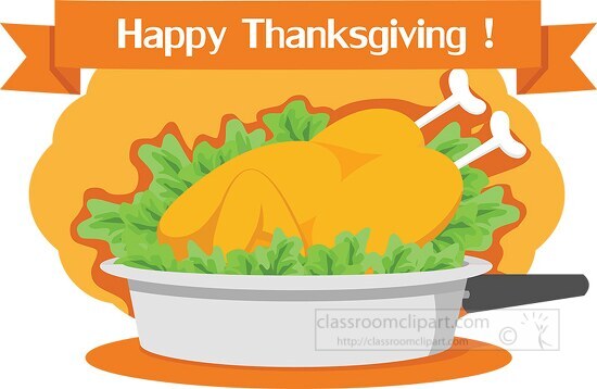 cooked turkey thanksgiving clipart - Classroom Clip Art