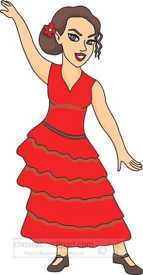 costumes woman spain - Classroom Clip Art