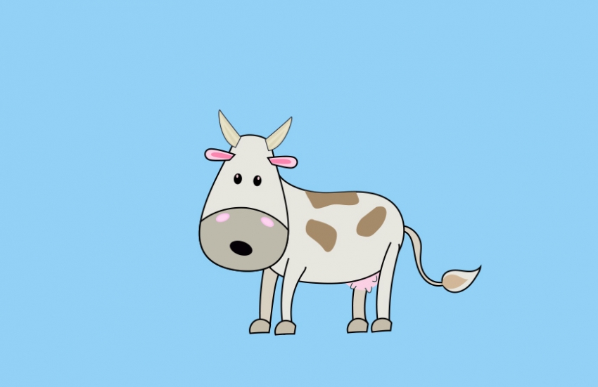 cute cartoon cow animated clipart - Classroom Clip Art