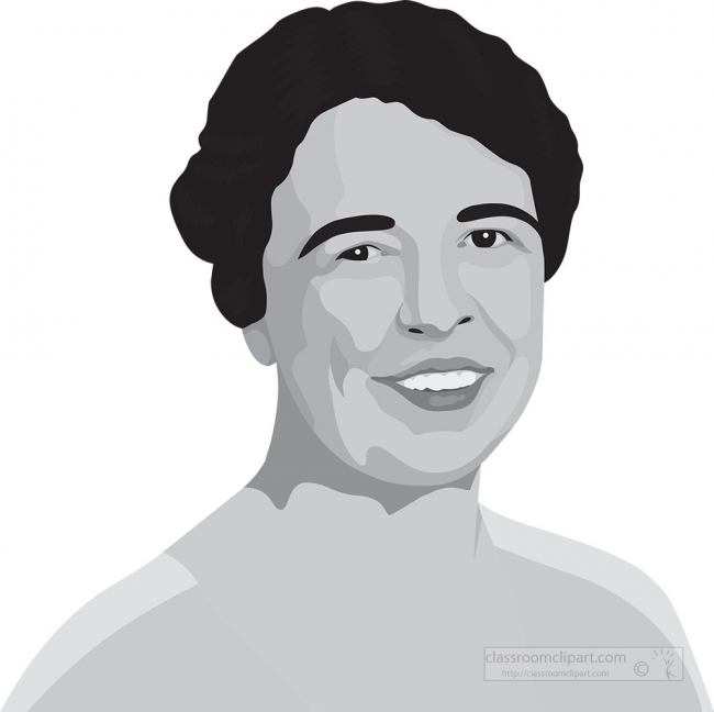eleanor roosevelt first lady of the united states gray color cli ...