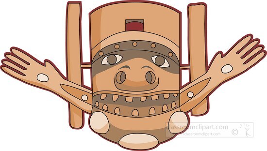 eskimo_mask_background.eps - Classroom Clip Art