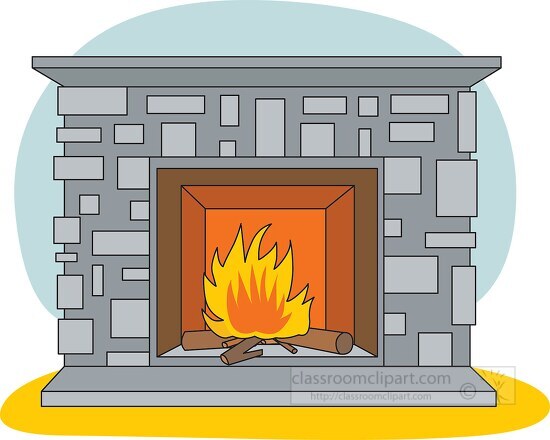 fireplace - Classroom Clip Art