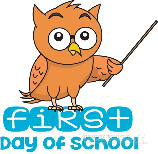 first day of school owl clipart 700152 - Classroom Clipart