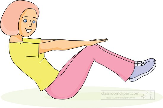 fitness exercise situps 02 - Classroom Clip Art