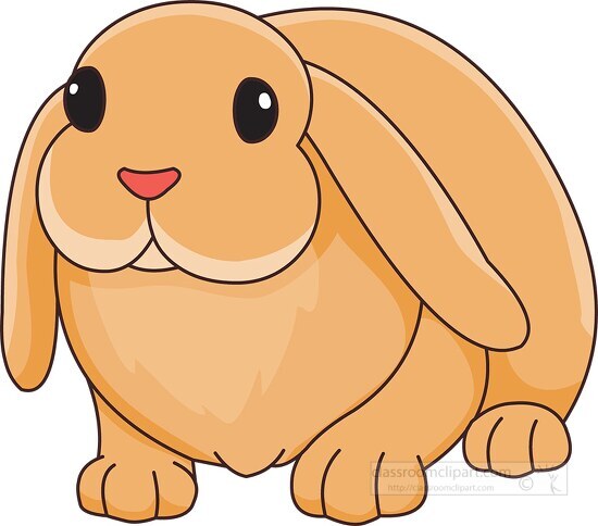 Rabbit Clipart-floppy brown floppy ear rabbit clipart