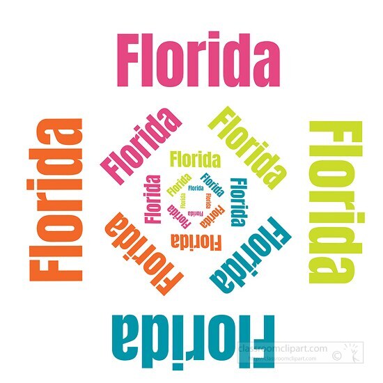Florida text design logo - Classroom Clip Art