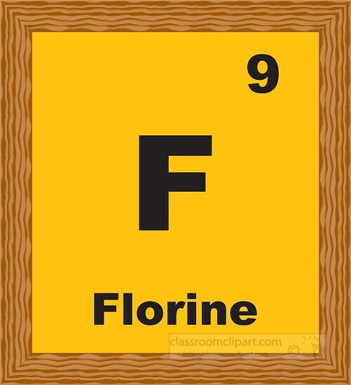 Chemistry Clipart-florine periodic chart clipart