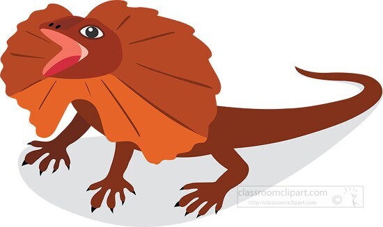 Frilled neck Lizard Clipart - Classroom Clip Art