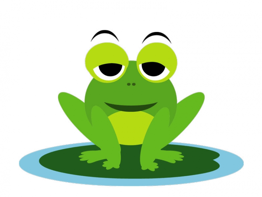 frog bigged eyed animated clipart - Classroom Clip Art