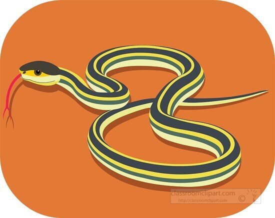 Garter harmless Snake Clipart - Classroom Clip Art