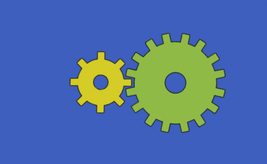Free gears with background color animation - Classroom Clipart