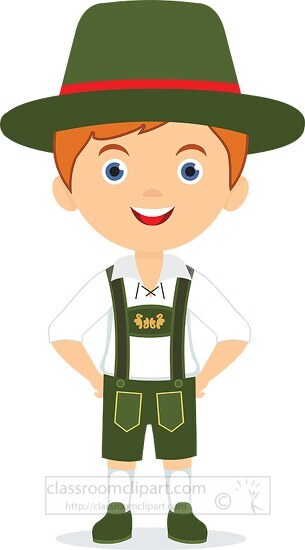 Culture and Multicultural Clipart-german boy in national costume ...