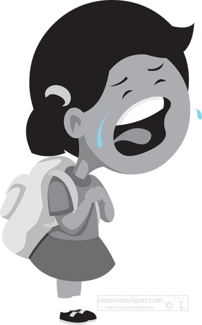 girl crying at first day of school back to school 6726 gray col ...