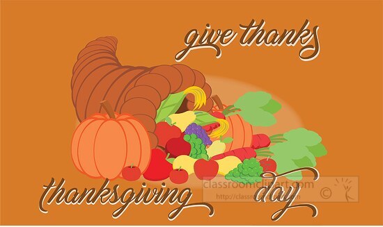 give thanks thanksgiving day clipart 2 - Classroom Clip Art