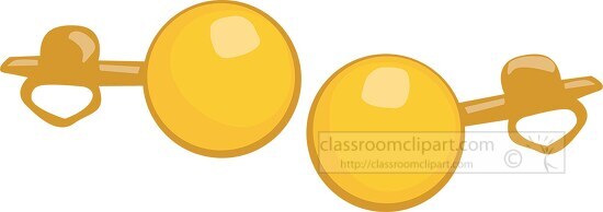 gold stud earring - Classroom Clip Art