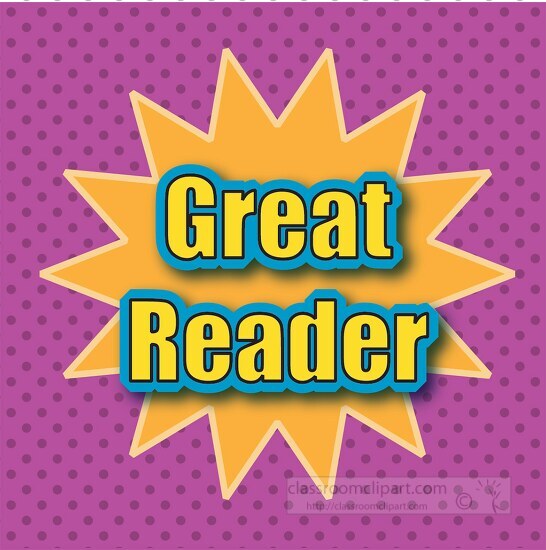 Free great reader motivation square design clipart - Classroom Clipart